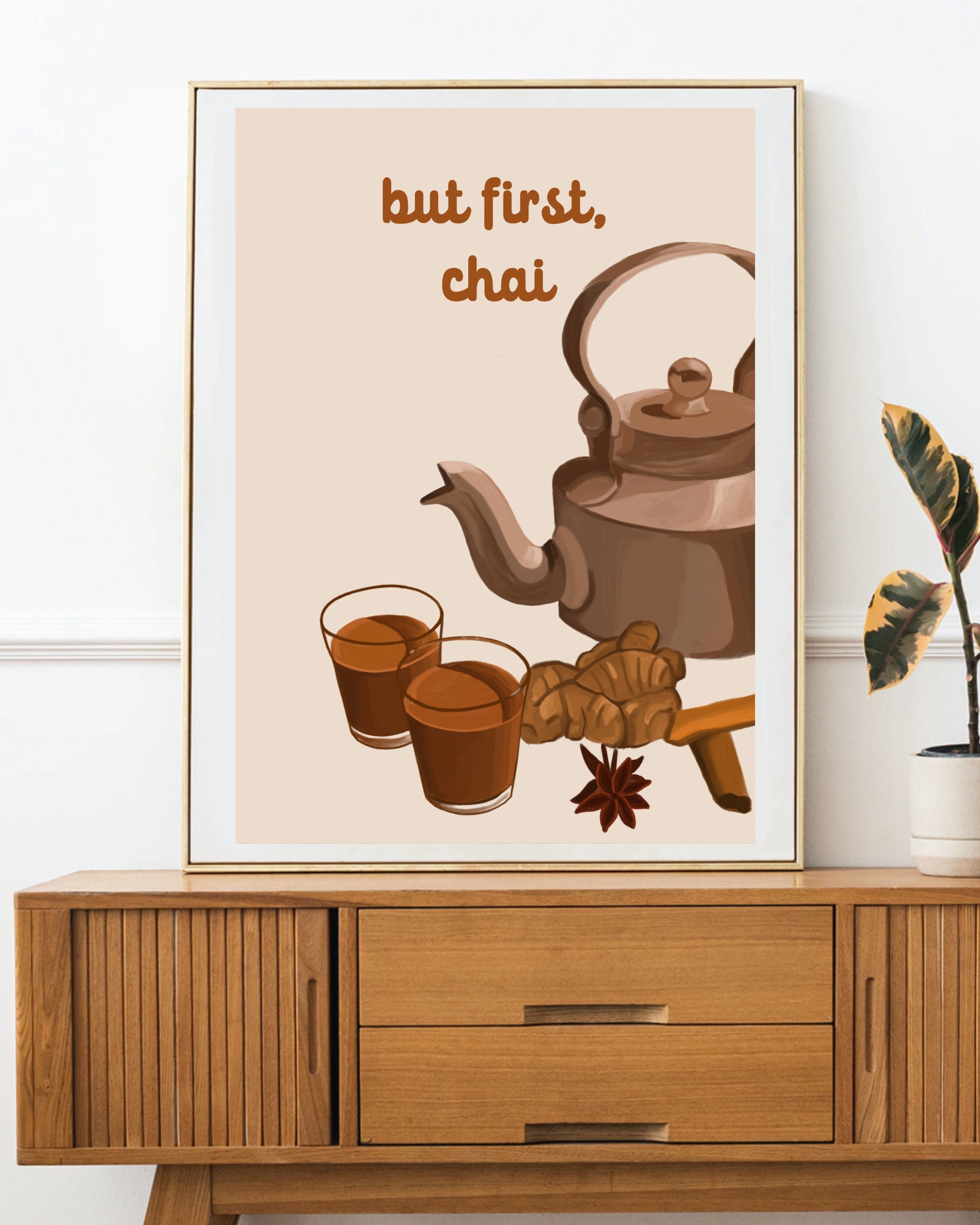 Chai Tea Poster, Masala Chai Printable Art, South Asian Kitchen Art ...