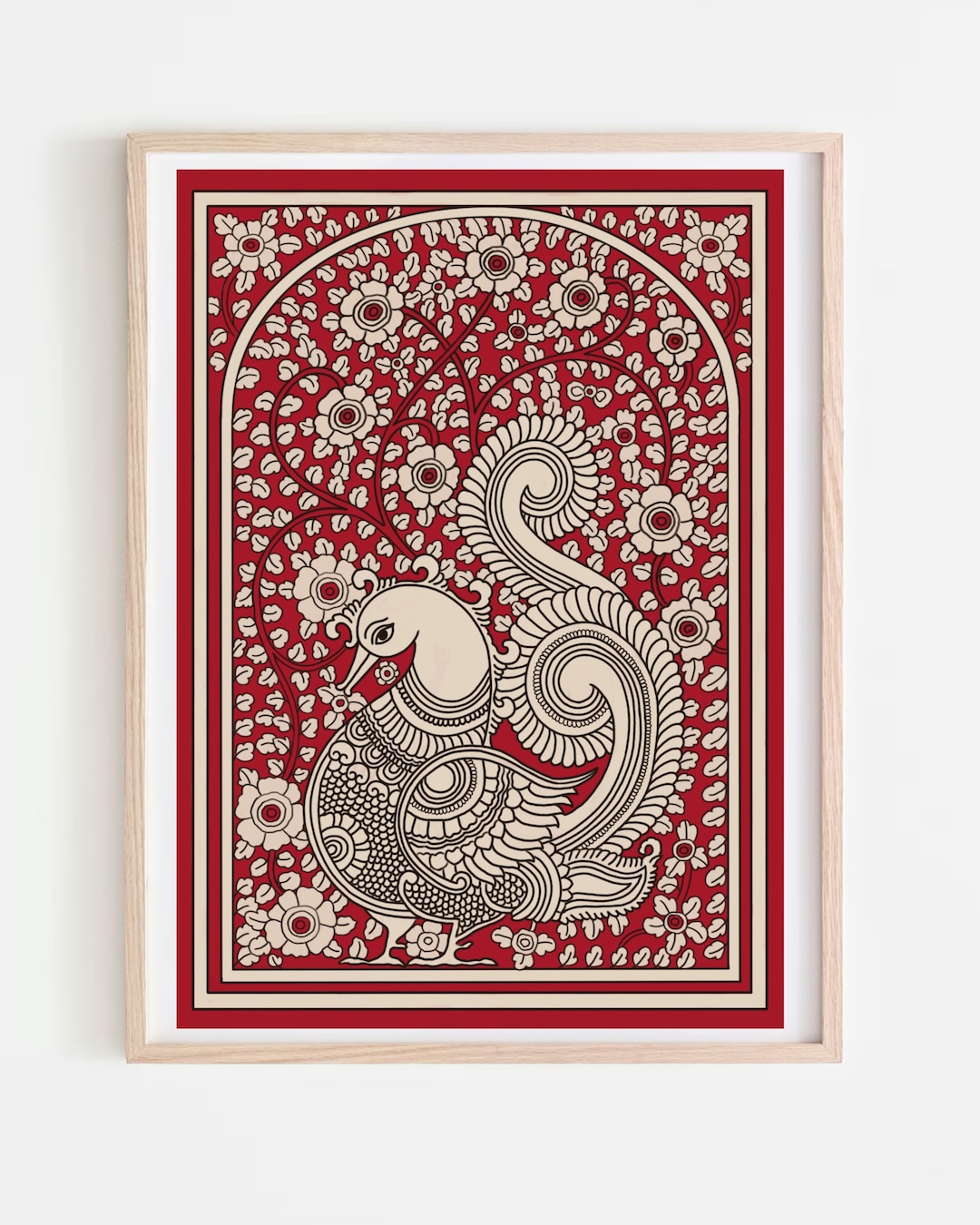 Kalamkari Art Print, Printable Art, Tree of Life Art, Printable, Indian ...
