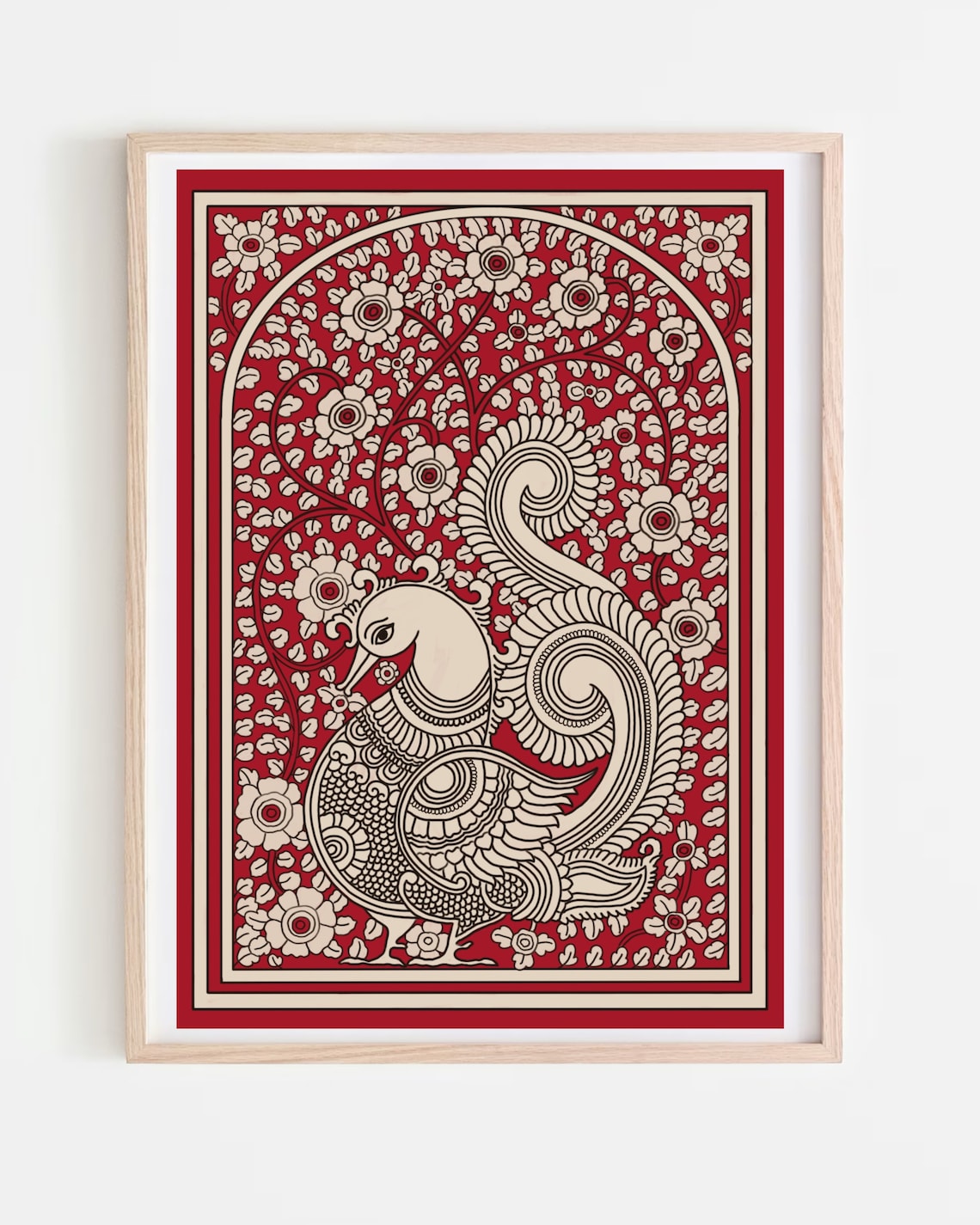 Kalamkari Art Print, Printable Art, Tree of Life Art, Printable, Indian ...