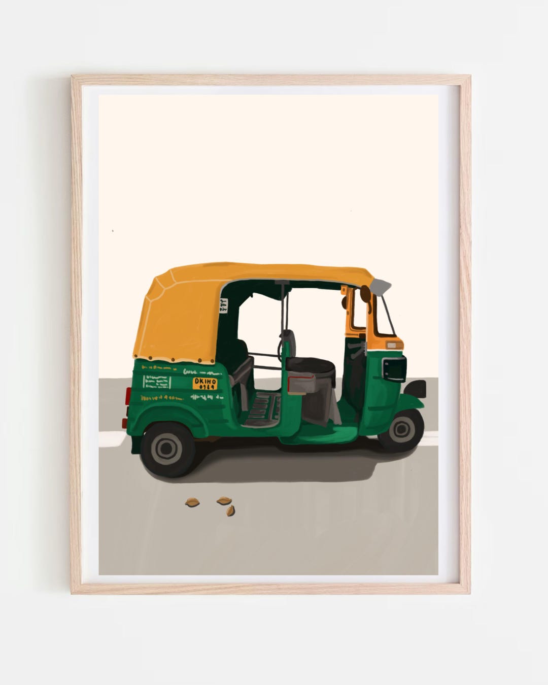 Tuk Tuk Art Print: South Asian Decor, Indian Auto Poster (digital ...