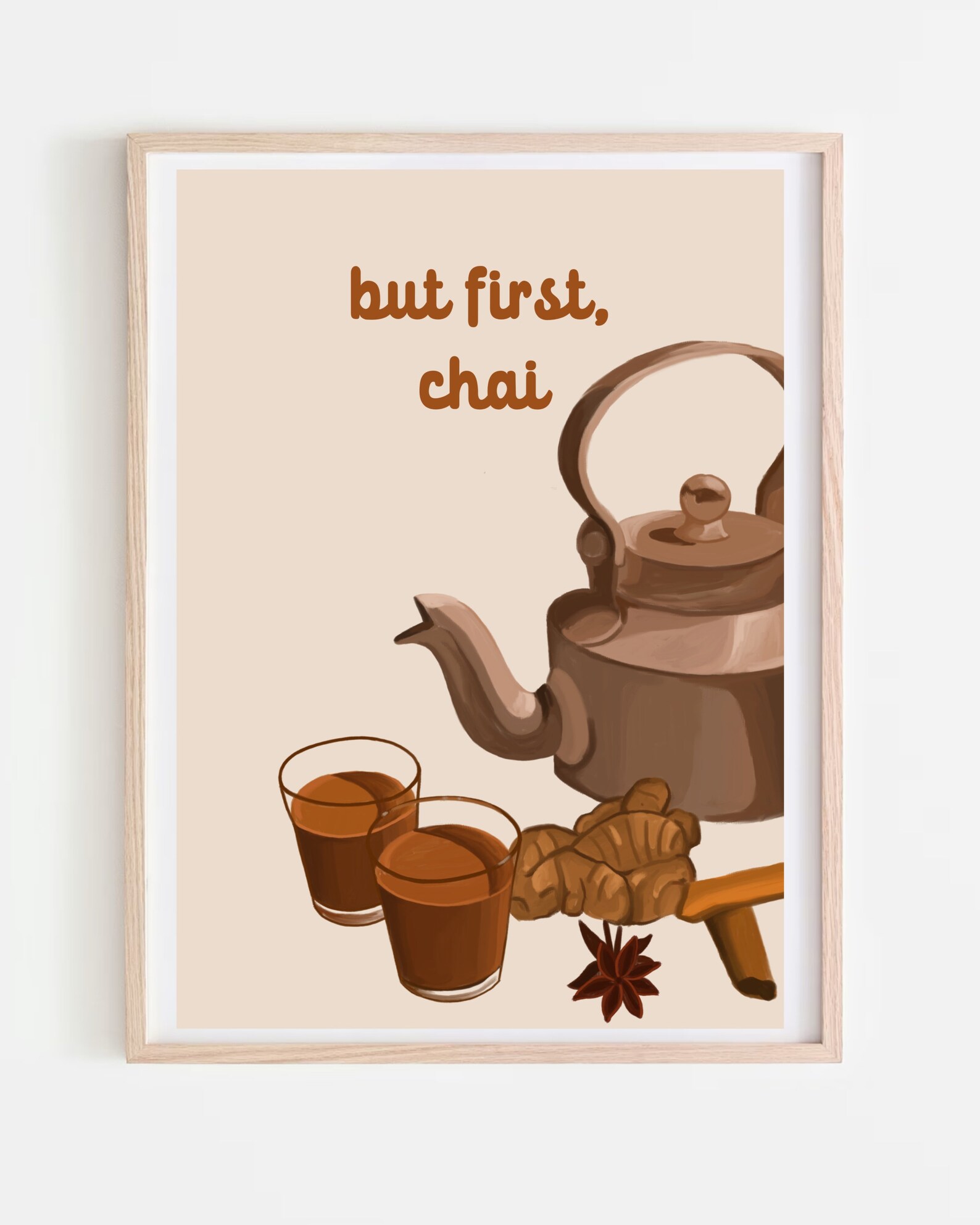 Chai Tea Poster, Masala Chai Printable Art, South Asian Kitchen Art ...