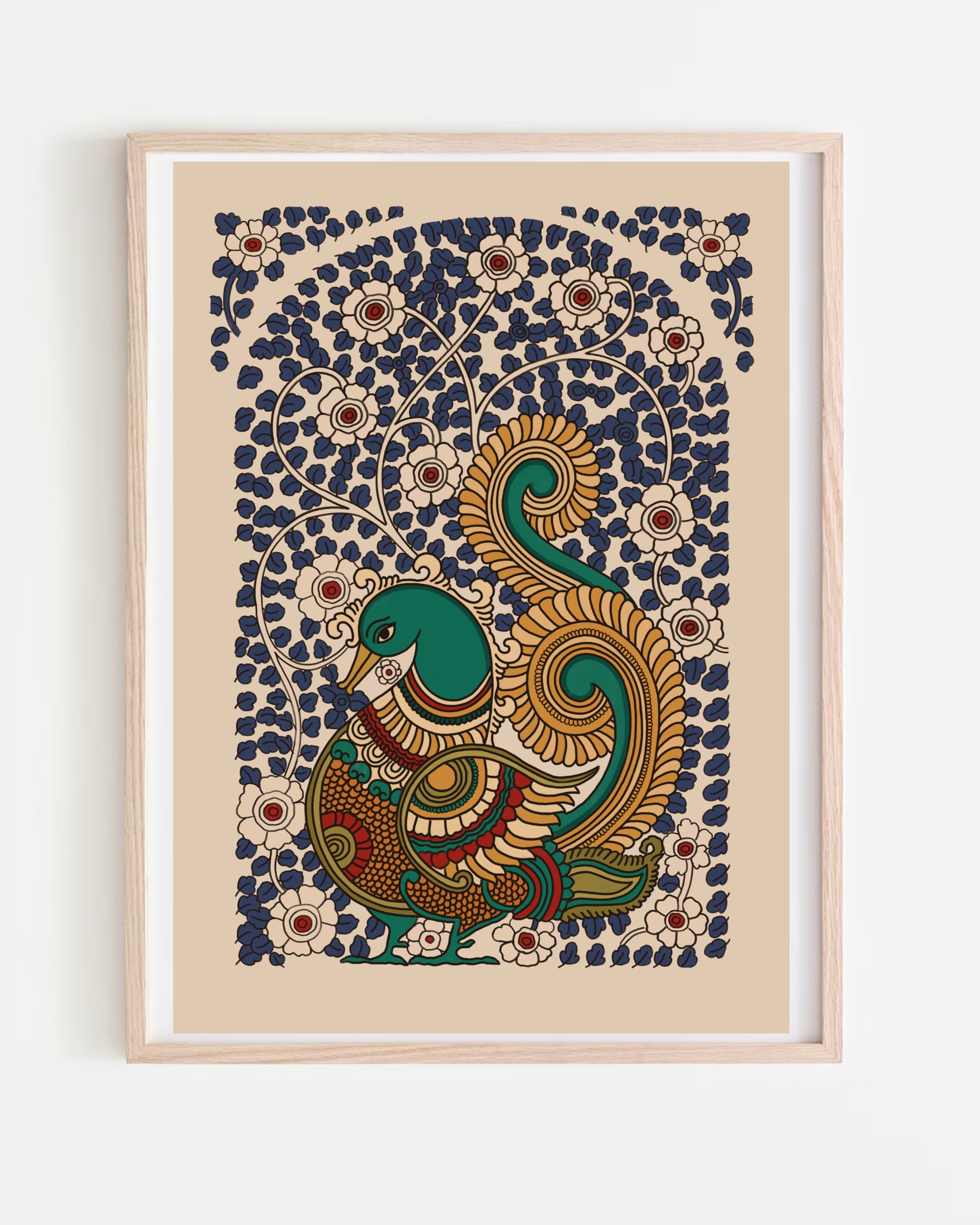 Kalamkari Art Print, Printable Art, Tree of Life Art, Printable, Indian ...