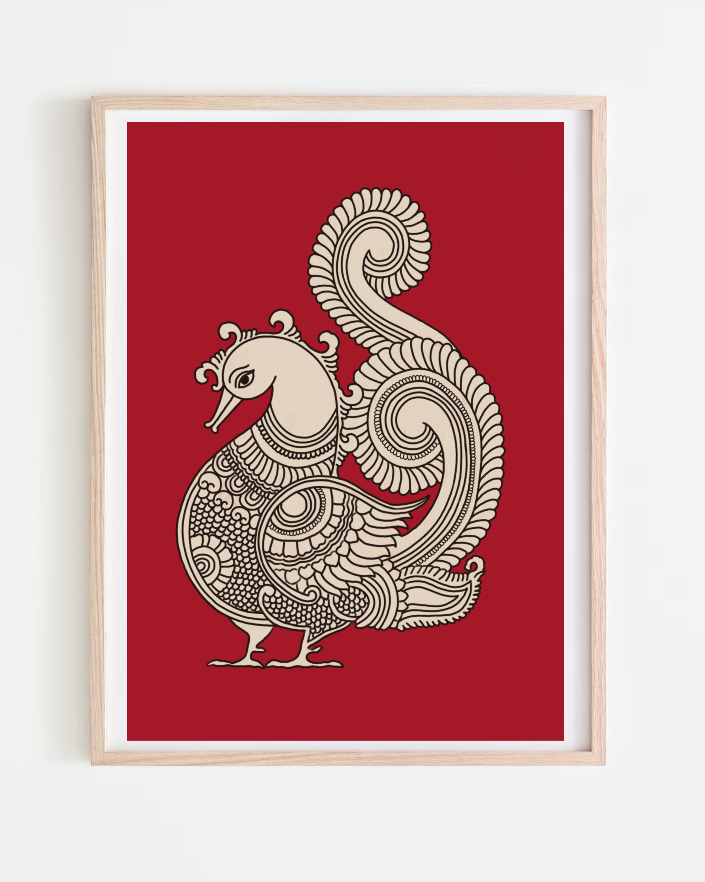 Kalamkari Peacock Art Print, Indian Folk Art (digital Download) - Etsy