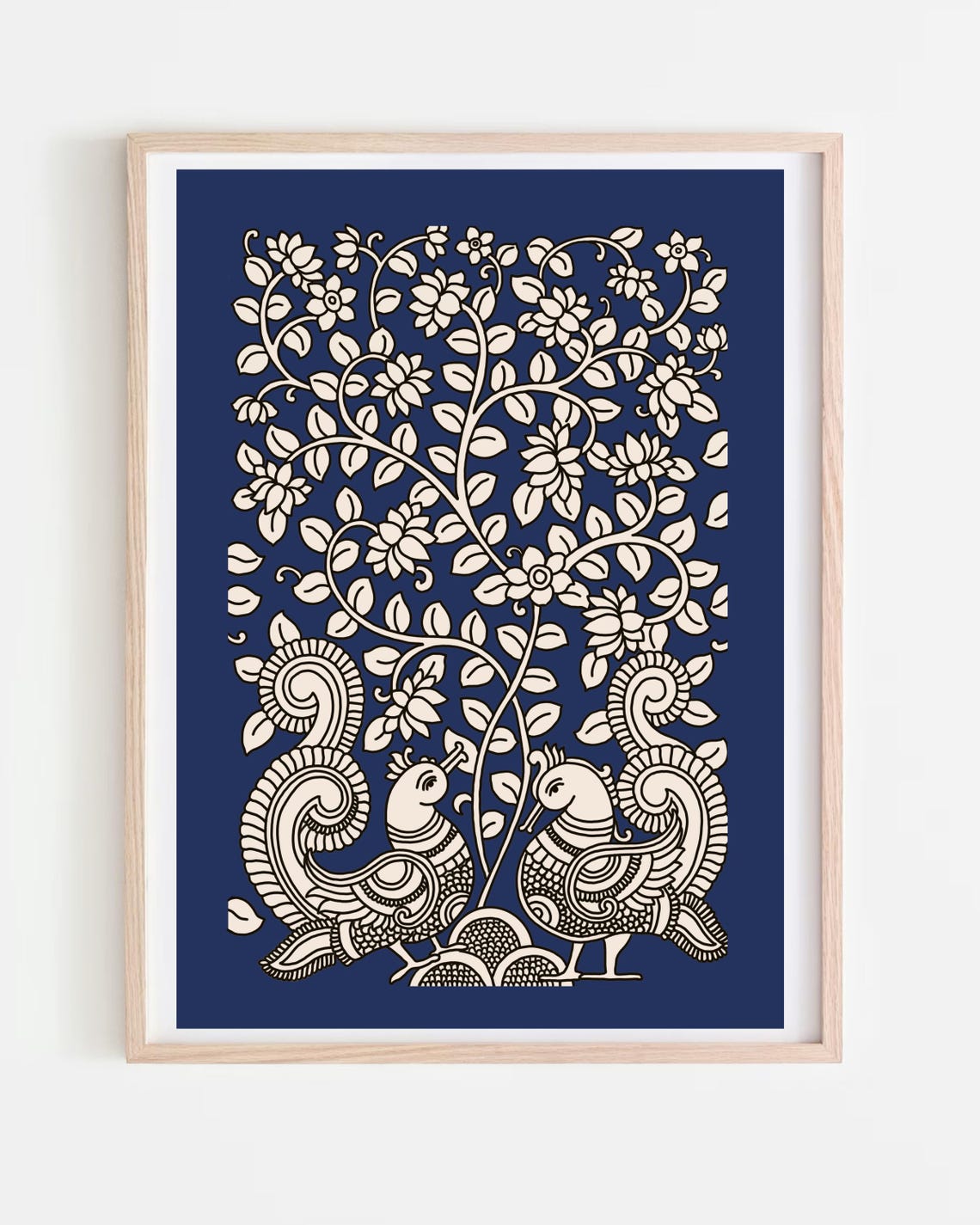 Kalamkari Art Print, Printable Art, Tree of Life Art, Printable, Indian ...