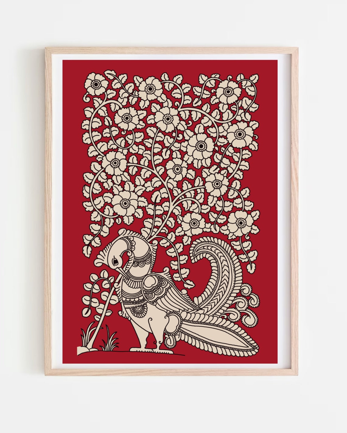 Kalamkari Art Print, Printable Art, Tree of Life Art, Printable, Indian ...