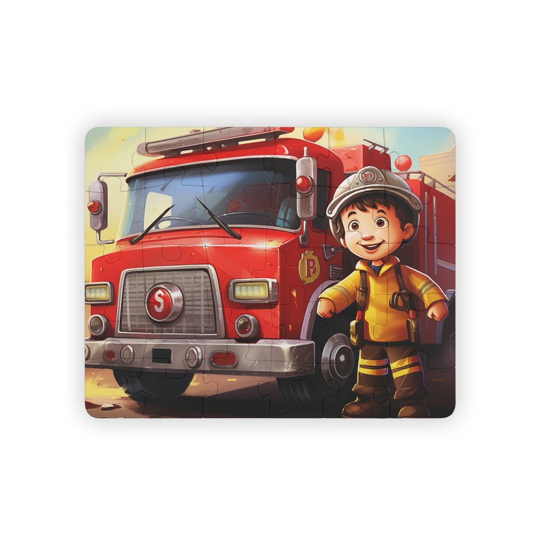 Firetruck Puzzle for Kids Ages 3 to 6 Puzzle With Large Pieces - Etsy
