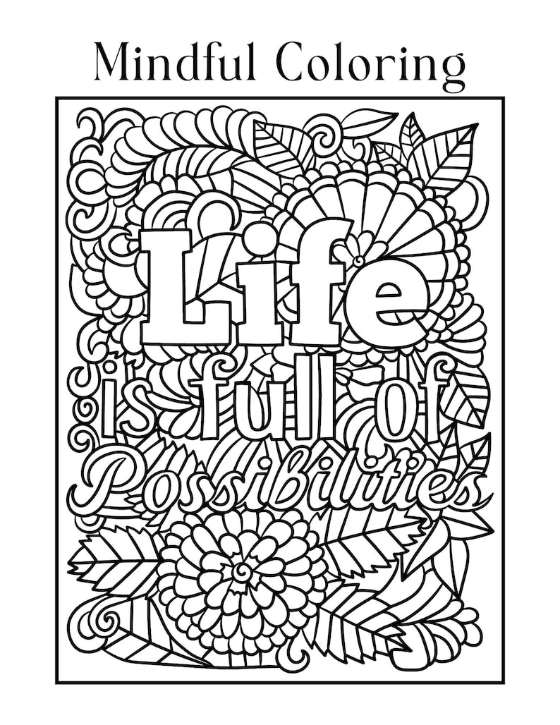 Mindful Coloring - Etsy