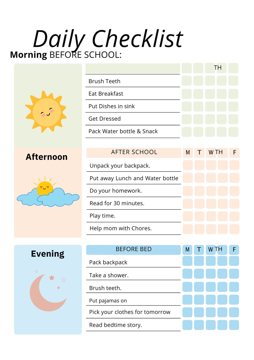 Daily Schedule - Etsy