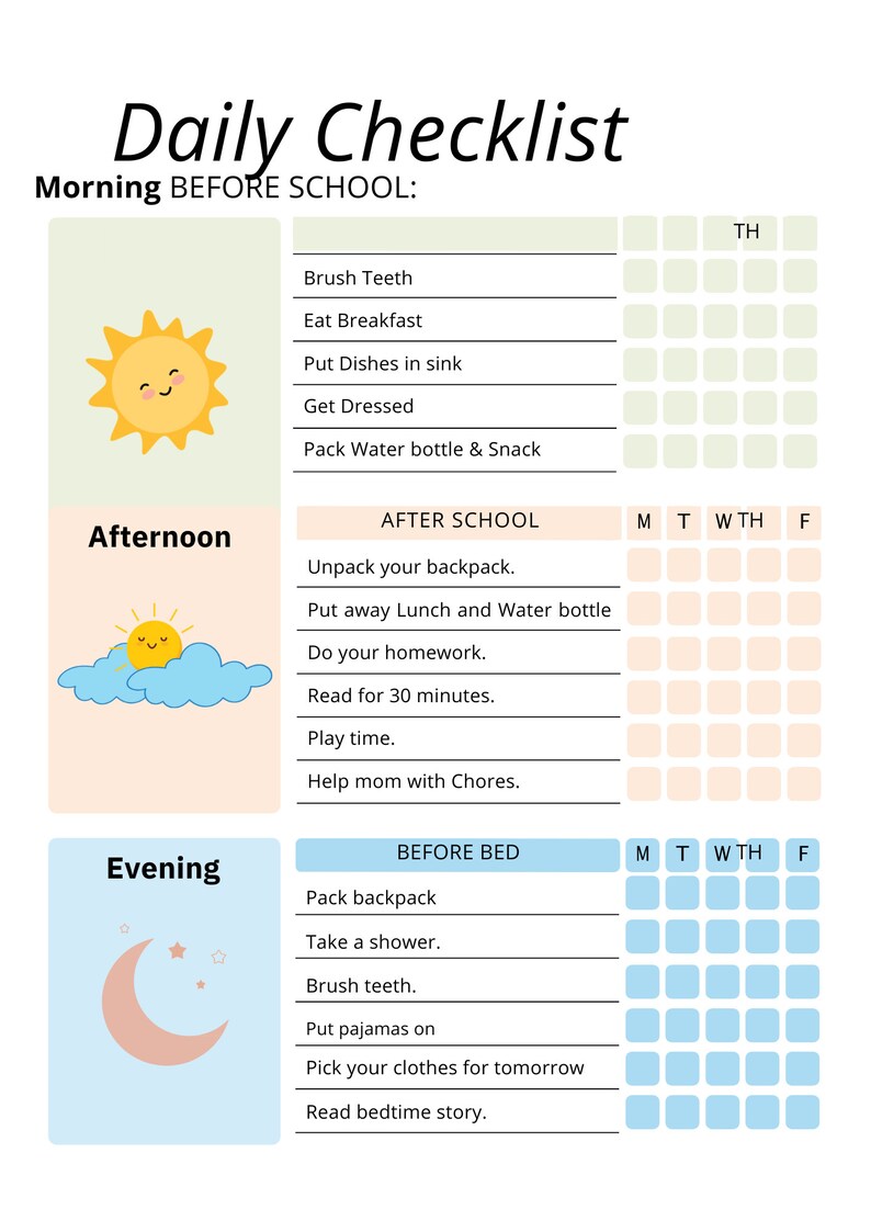 Daily Schedule - Etsy