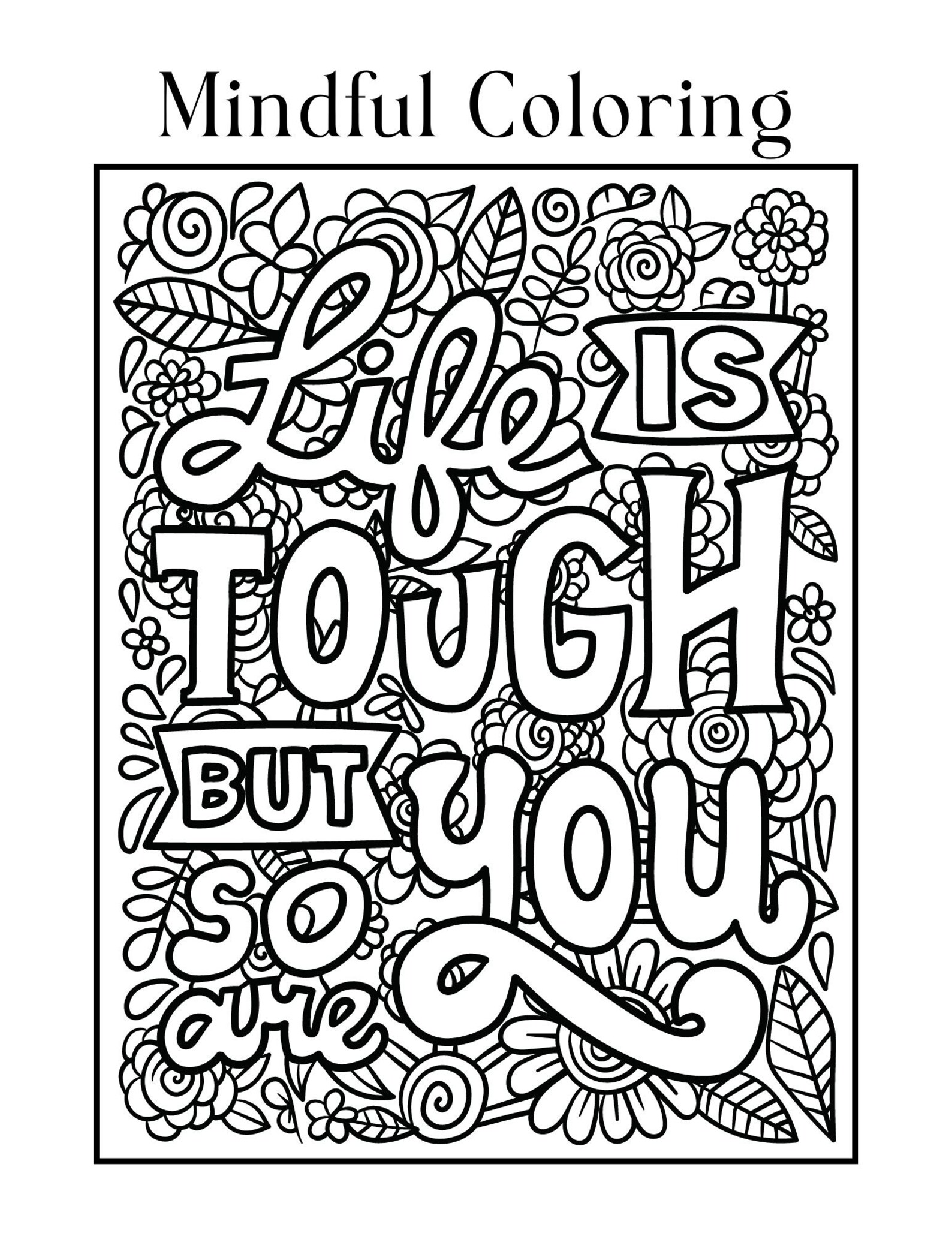 Mindful Coloring Book: Therapeutic Floral Designs - Etsy