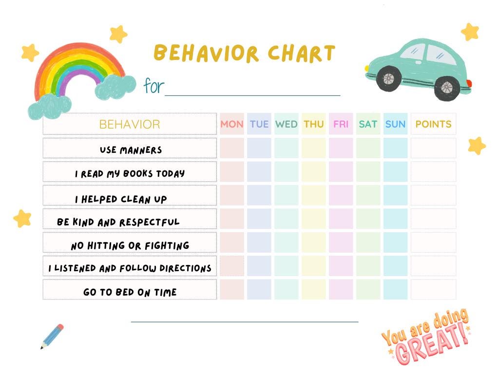 Digital Kids Daily Schedule-chore Chart-checklist-responsibilities - Etsy