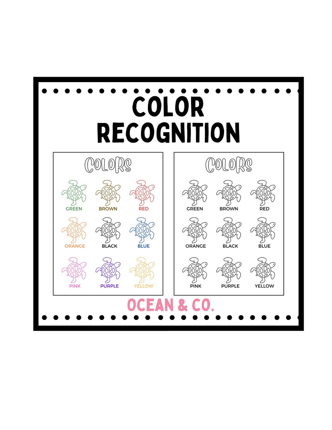 Colors Recognition & Practice Worksheet | Color Flashcards | Preschool ...