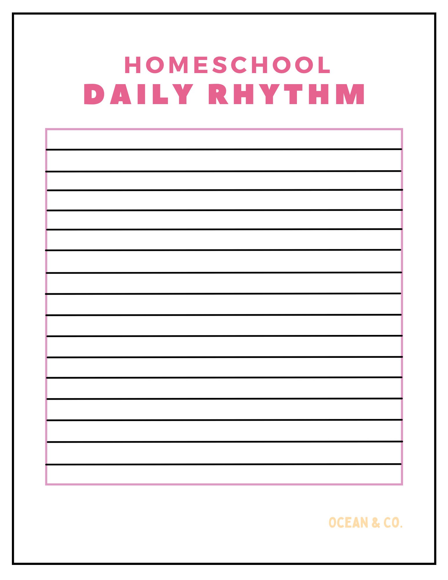 Daily Rhythm Weekly Lesson Planner Monthly Lesson Planner - Etsy