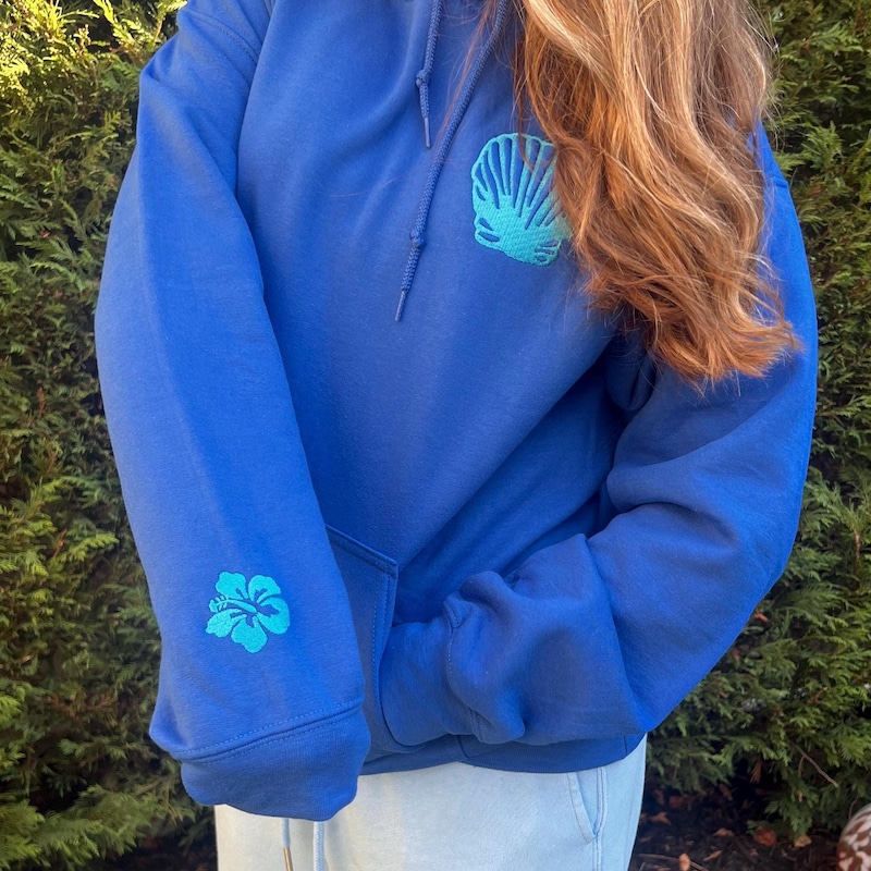 Pink Palm Puff Hoodie Etsy Uk
