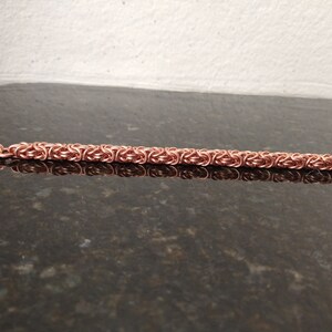 Copper Byzantine Chainmail Bracelet. Handcrafted Jewelers Saw Cut Rings ...