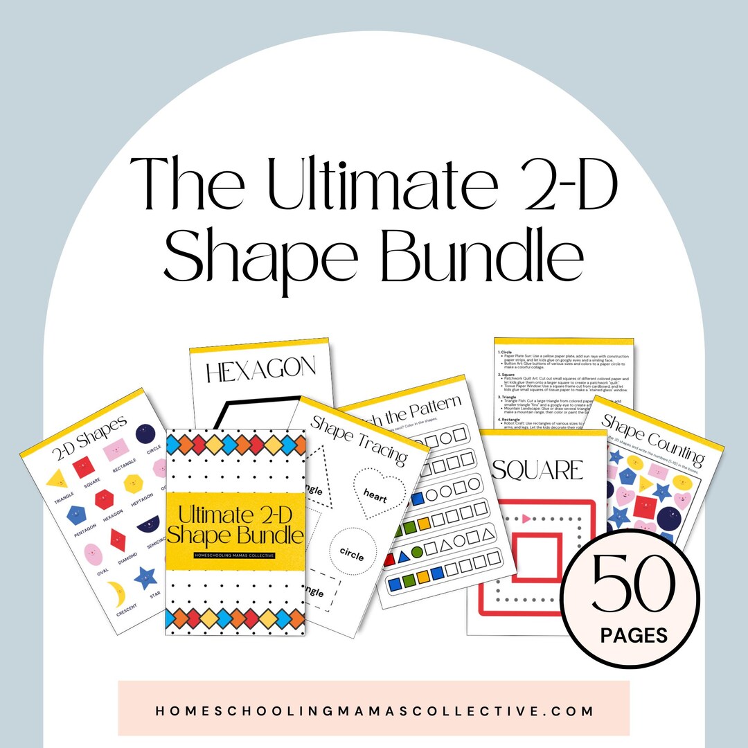 The Ultimate 2-D Shape Bundle: Homeschool, Shapes, Math, Digital ...