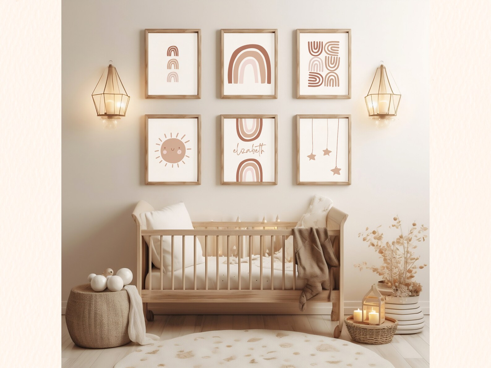 Boho Rainbow, Boho Nursery, Rainbow Nursery, Minimalist Nursery, Gender ...