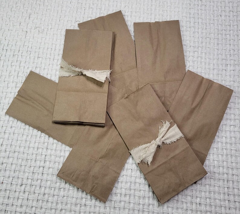Natural Paper Bags 2lb 4.25x2.5x7 Treat Favor, Gift Parties, Junk ...