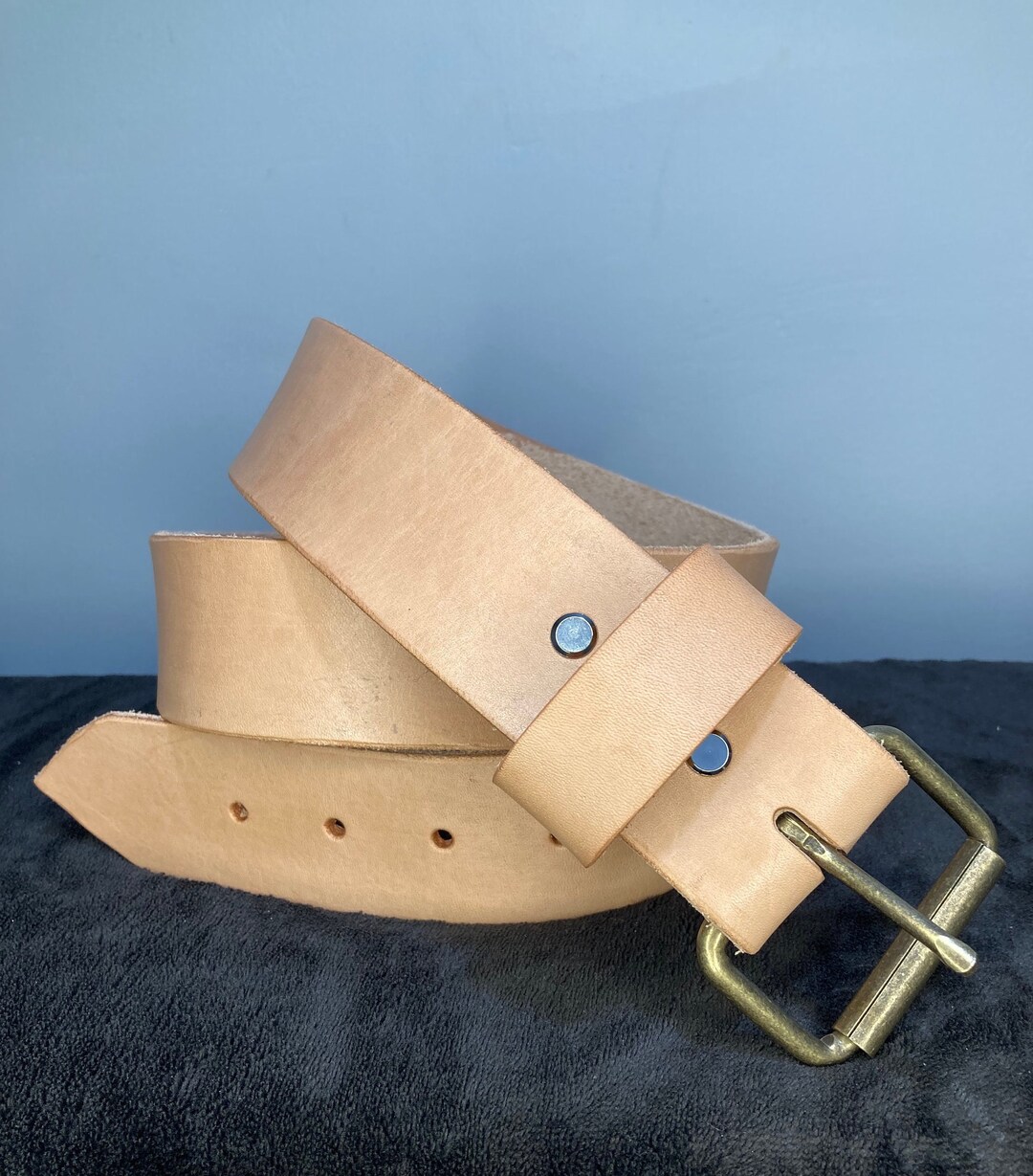 Natural Leather Men's, Women's 2inch Belt - Etsy