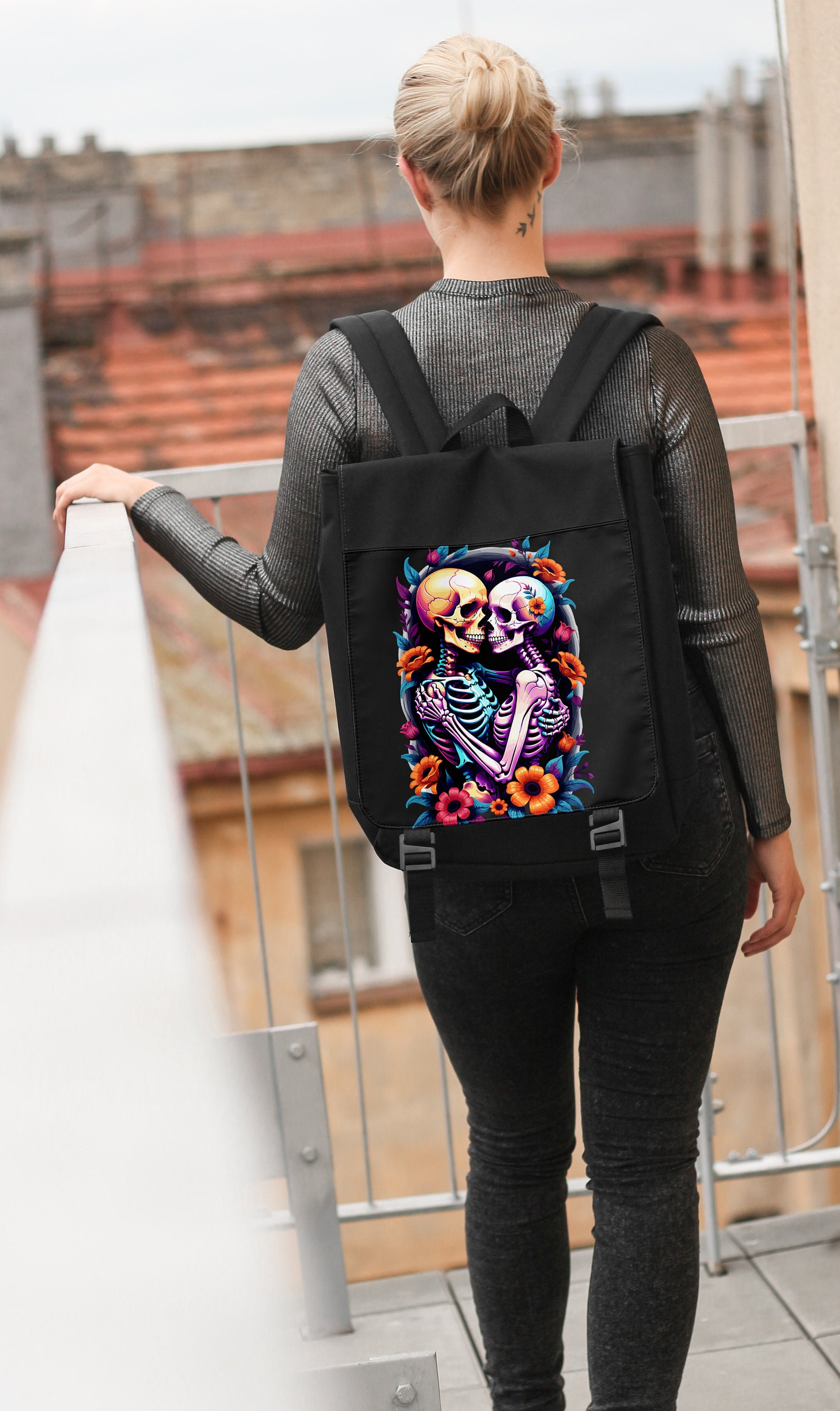 Floral Skeleton Couple Art, Skeleton Lovers PNG, Love Png Design ...