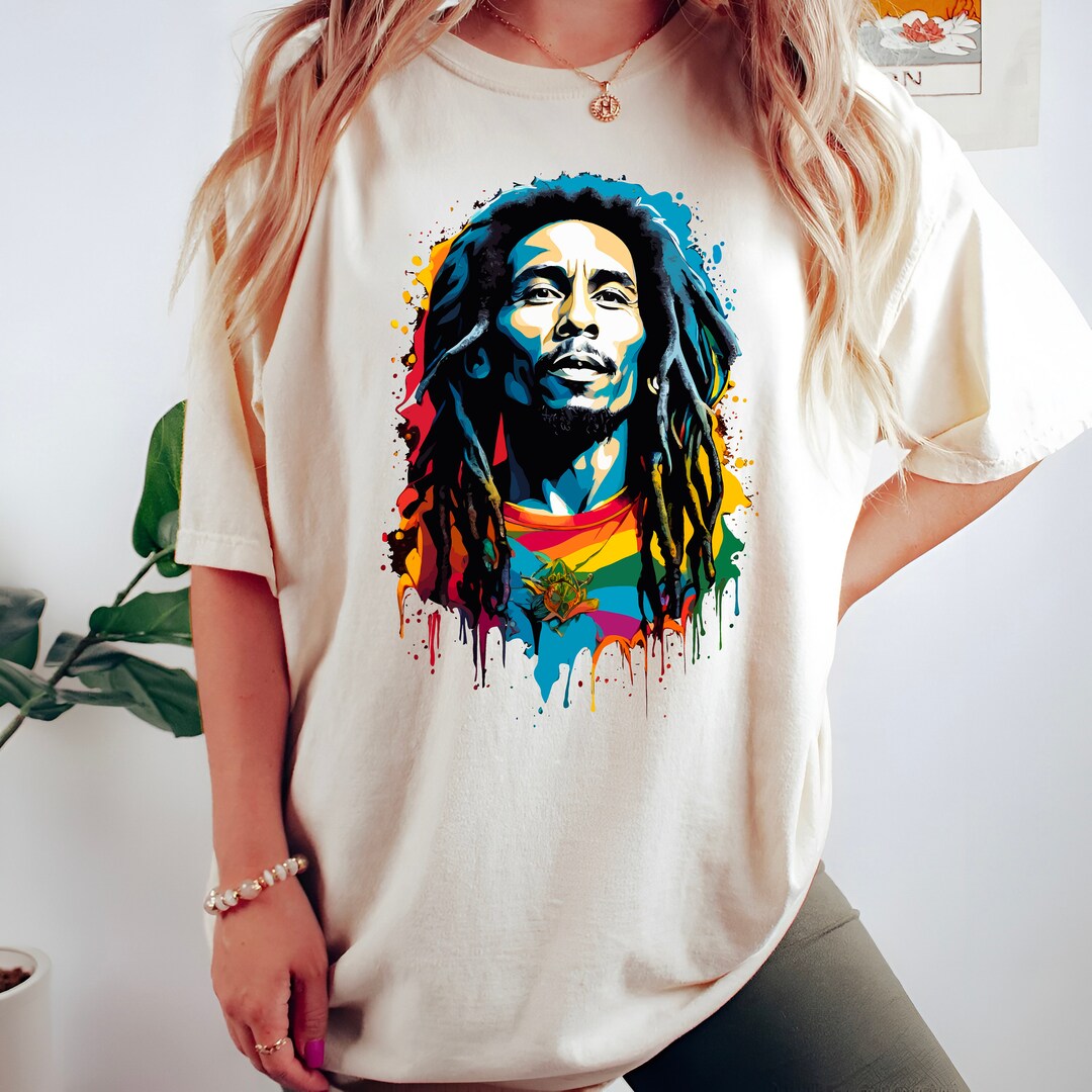 Bob Marley PNG Rasta Legend Shirt Poster Portrait Art Afro American ...