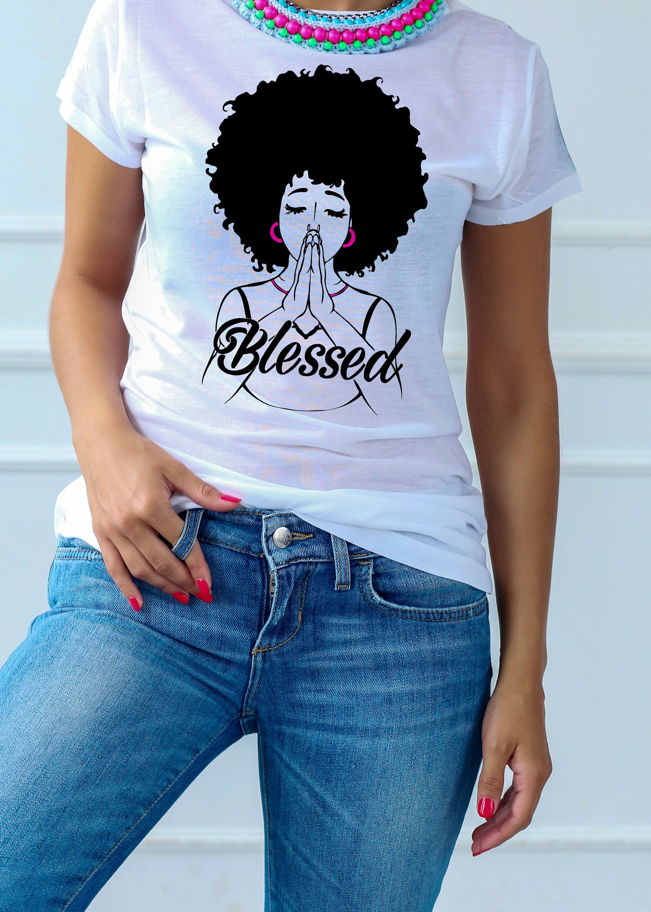 Blessed Svg, Praying Woman Svg, Afro & Black Woman Svgs Christian ...