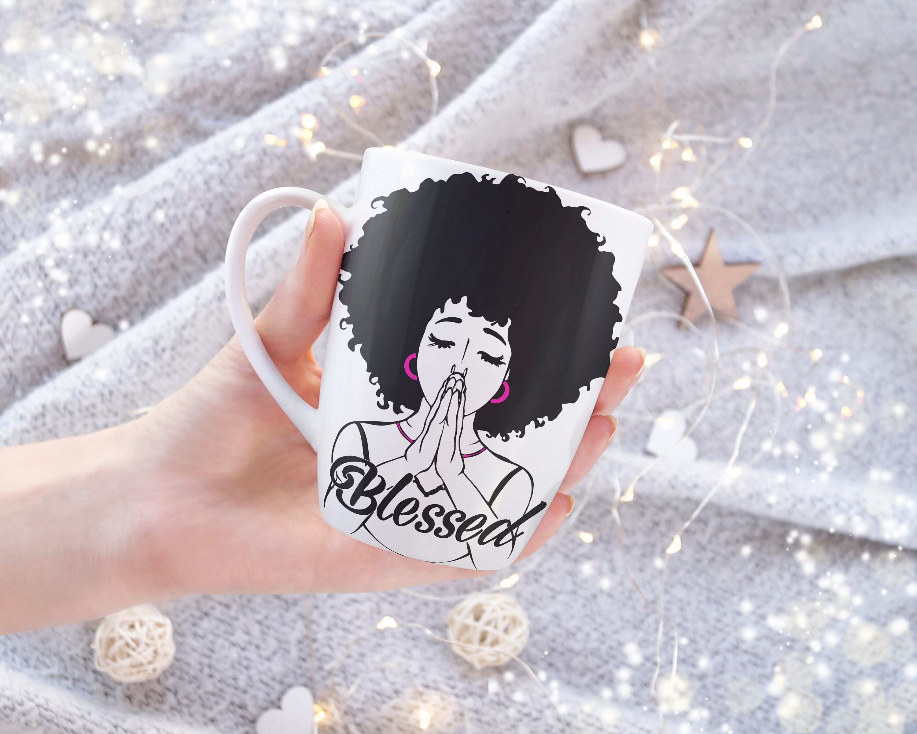 Blessed Svg, Praying Woman Svg, Afro & Black Woman Svgs Christian ...