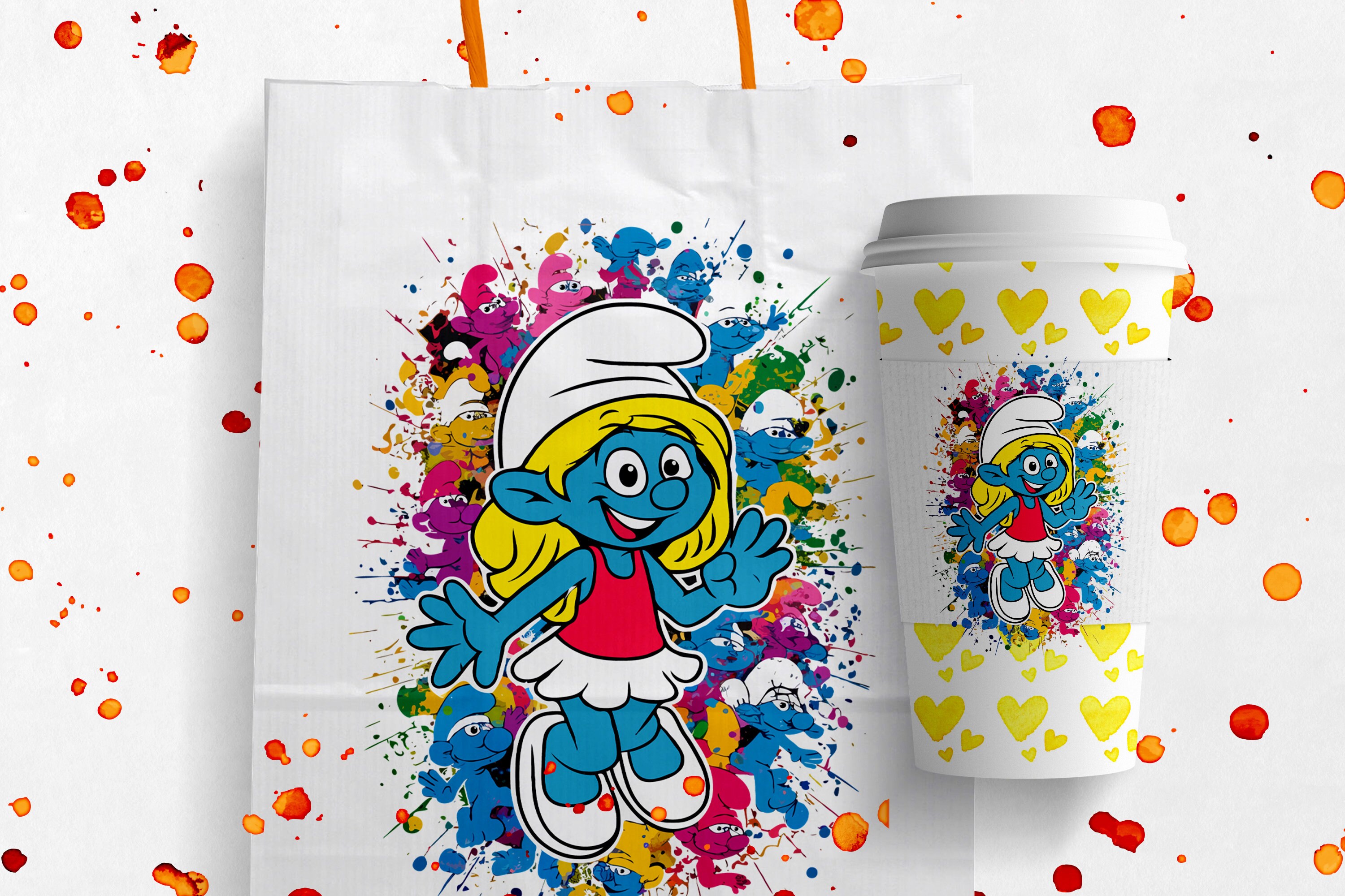 Blue Smurfette Digital Art Graphic Shirt Design, Sublimation Designs ...