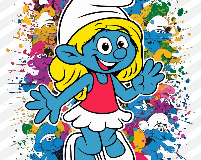 Smurfette SVG - Etsy Canada