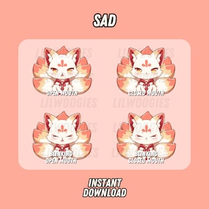 Cute Kitsune Pngtuber | Kawaii | Ready for Twitch | Streamlabs | Vtuber ...