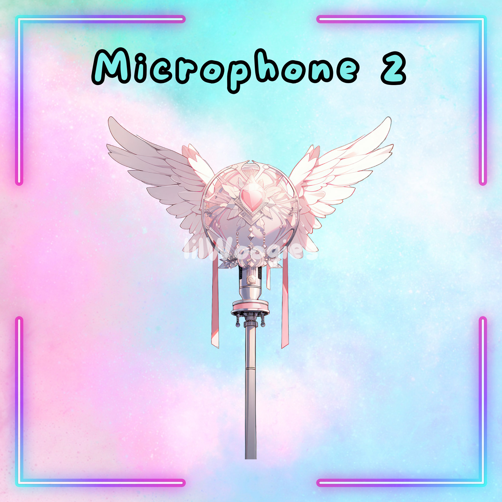 3x Vtuber Microphones Angelic| Cute | Kawaii | Pink | Glossy | Digital ...