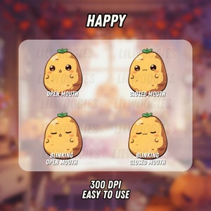 Chibi Potato Pngtuber | Kawaii | Ready for Twitch | Vtuber Avatar ...