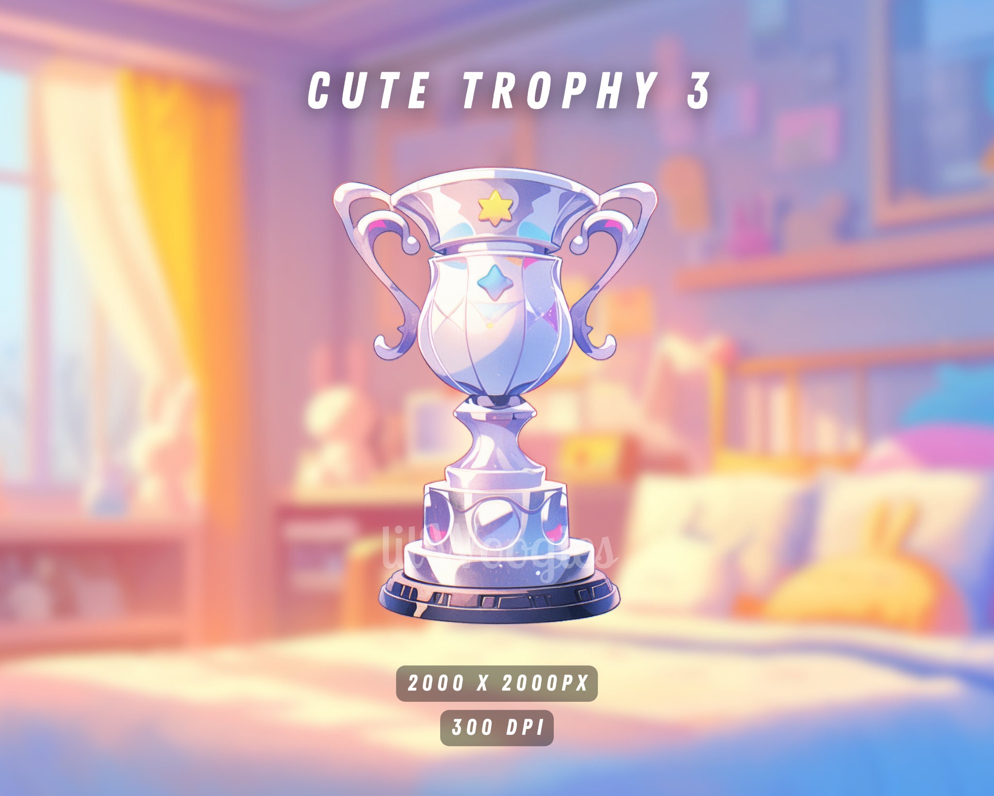 5x Vtuber Cute Trophy Assets Trophy Reward Set Cute Props Anime ...