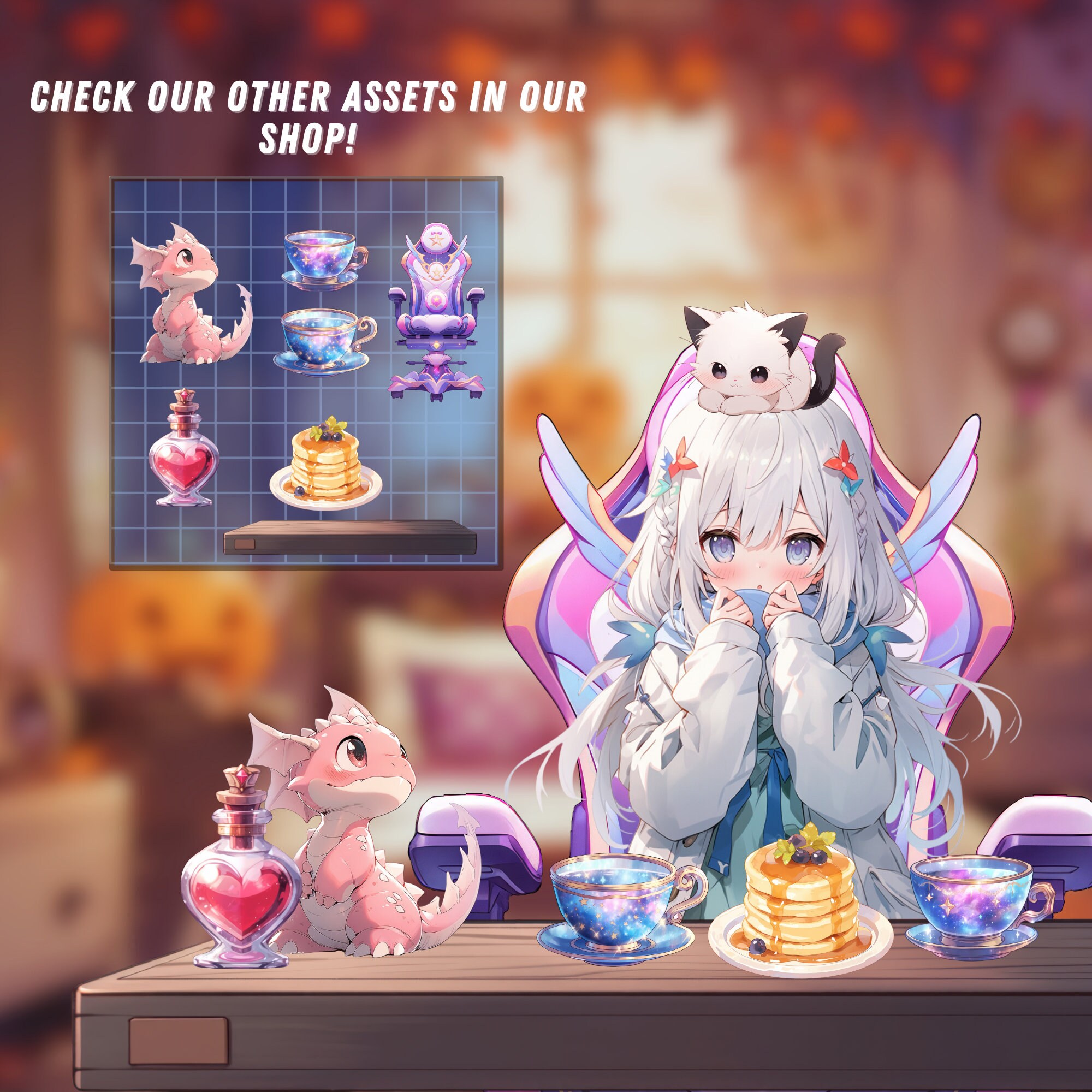 Bundle of Throwable Cute Pillow Assets 24x | Transparent | Kawaii | 2D ...