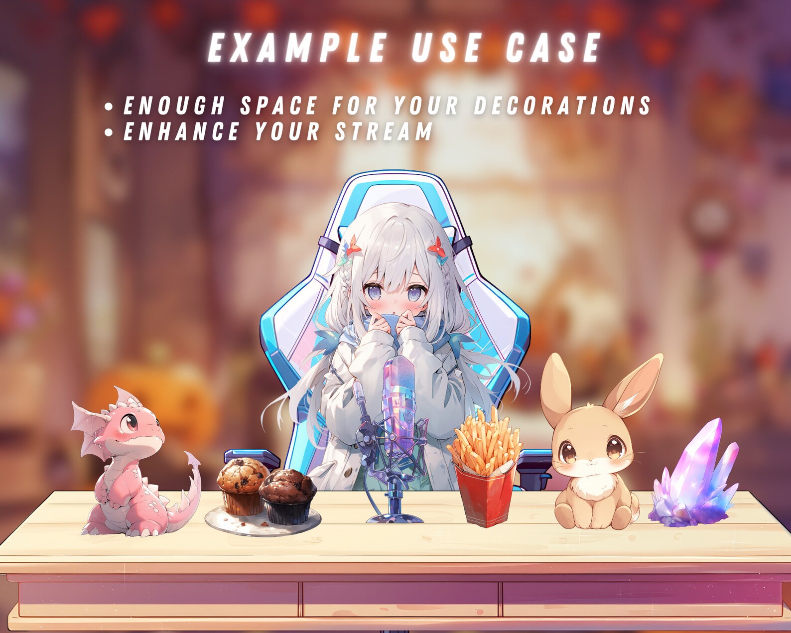 Vtuber Cute Table Desks 5x | Pngtuber | Transparent Props | Cute ...