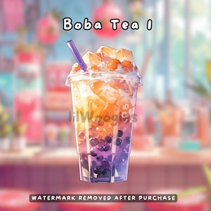 2x Vtuber Boba Tea | Cute Beverage | Kawaii Drinks | Bubble Tea ...