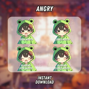 Cute Frog Boy Pngtuber | Kawaii | Ready for Twitch | Vtuber Avatar Streaming | Vtuber Assets ...