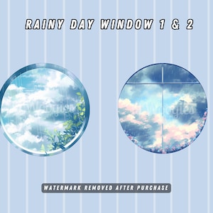 Vtuber Windows Rainy Storm 10x| Pngtuber | Transparent Props | Cute ...