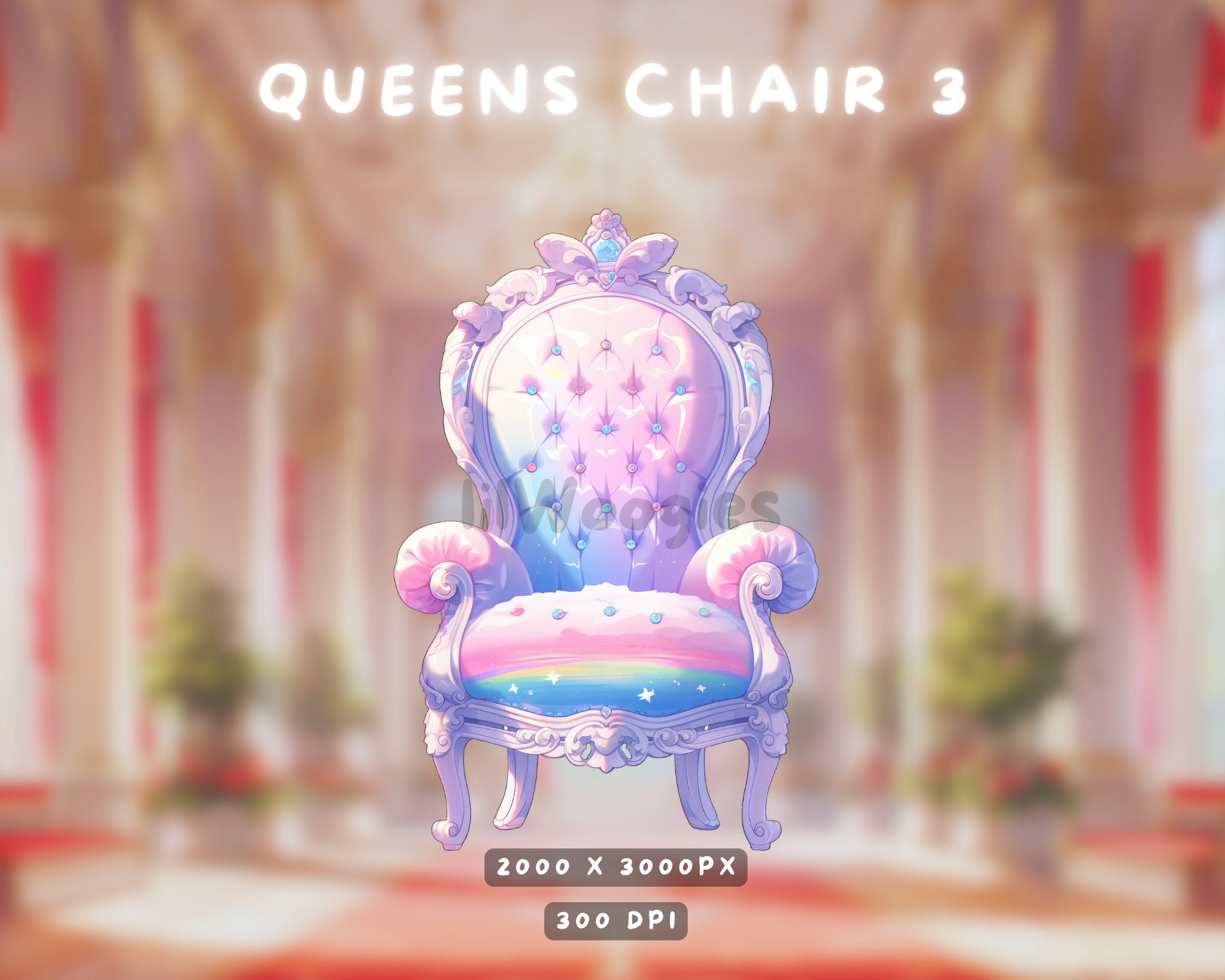 4x Vtuber Luxury Throne Chairs Pngtuber Transparent Cute - Etsy Australia