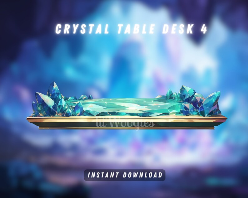 Vtuber Crystal Table Desks 5x | Pngtuber | Transparent Props | Cute ...