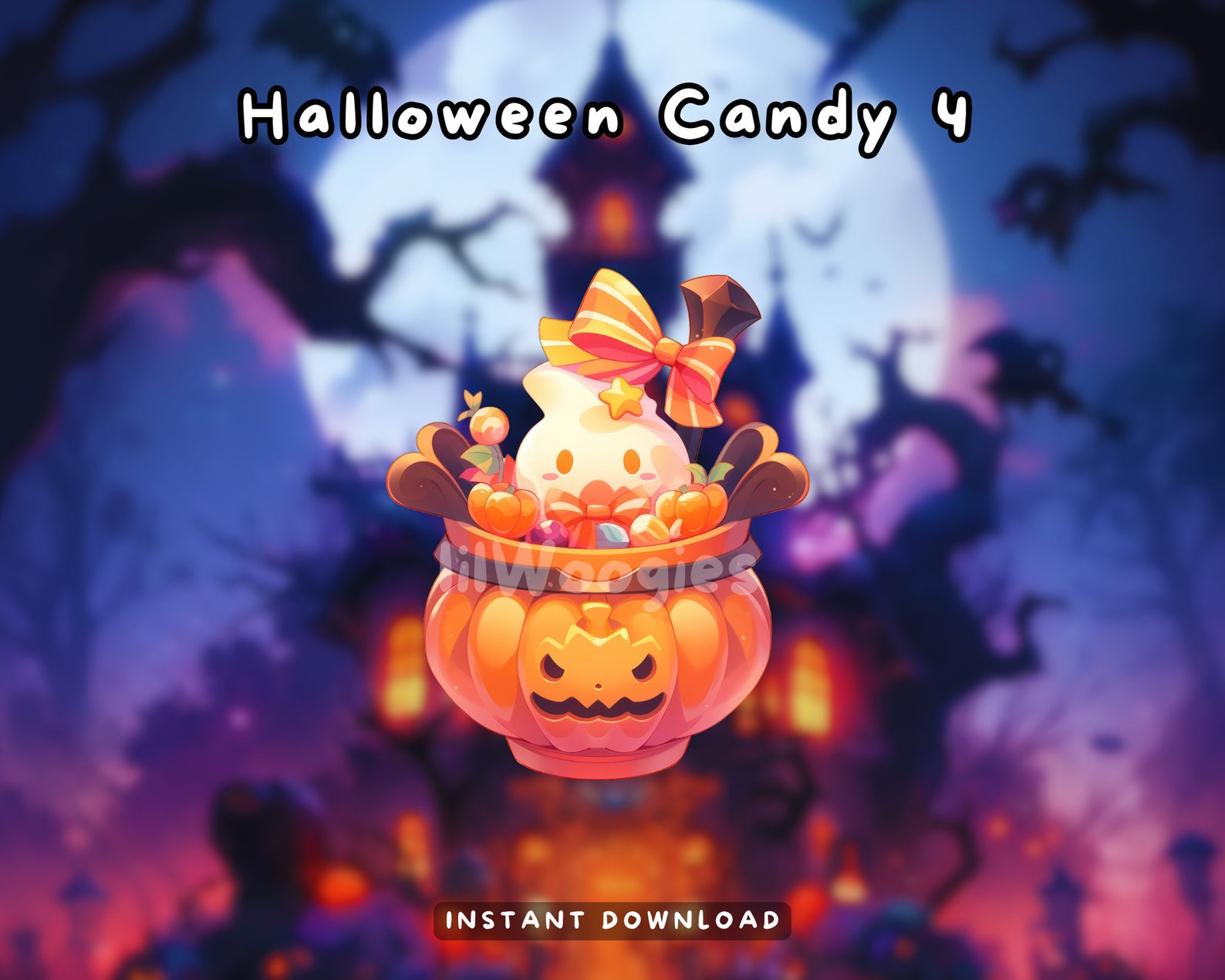 5x Vtuber Halloween Candy | Pumpkin | Trick or Treat| Transparent ...