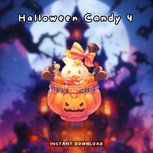 5x Vtuber Halloween Candy | Pumpkin | Trick or Treat| Transparent ...