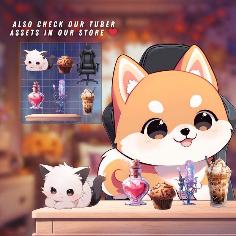 Chibi Shiba Inu Dog Pngtuber | Kawaii | Ready for Twitch | Vtuber ...