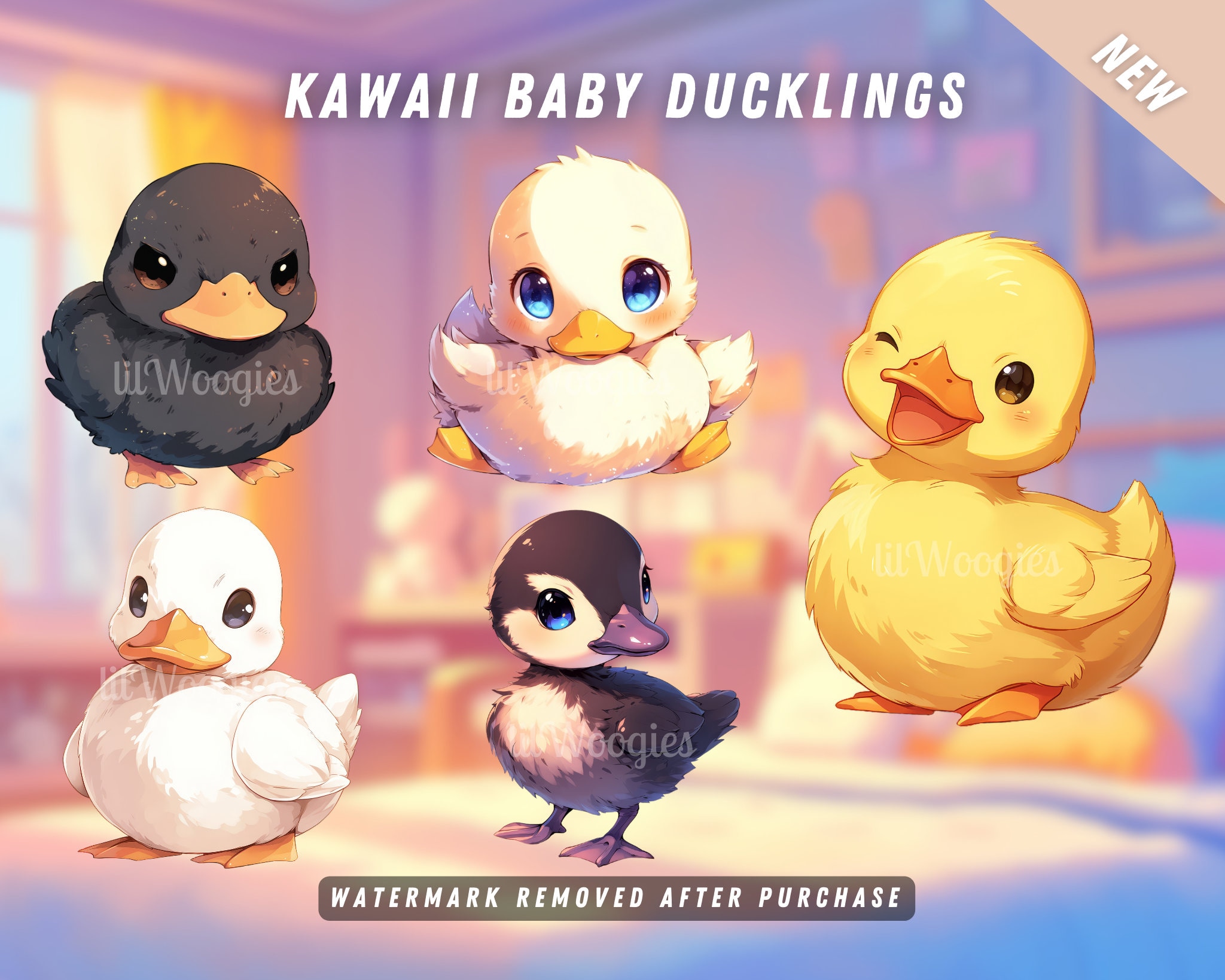 5x VTUBER Baby Ducklings Fantasy Kawaii Pets Cute Duck 2D Best Friends ...
