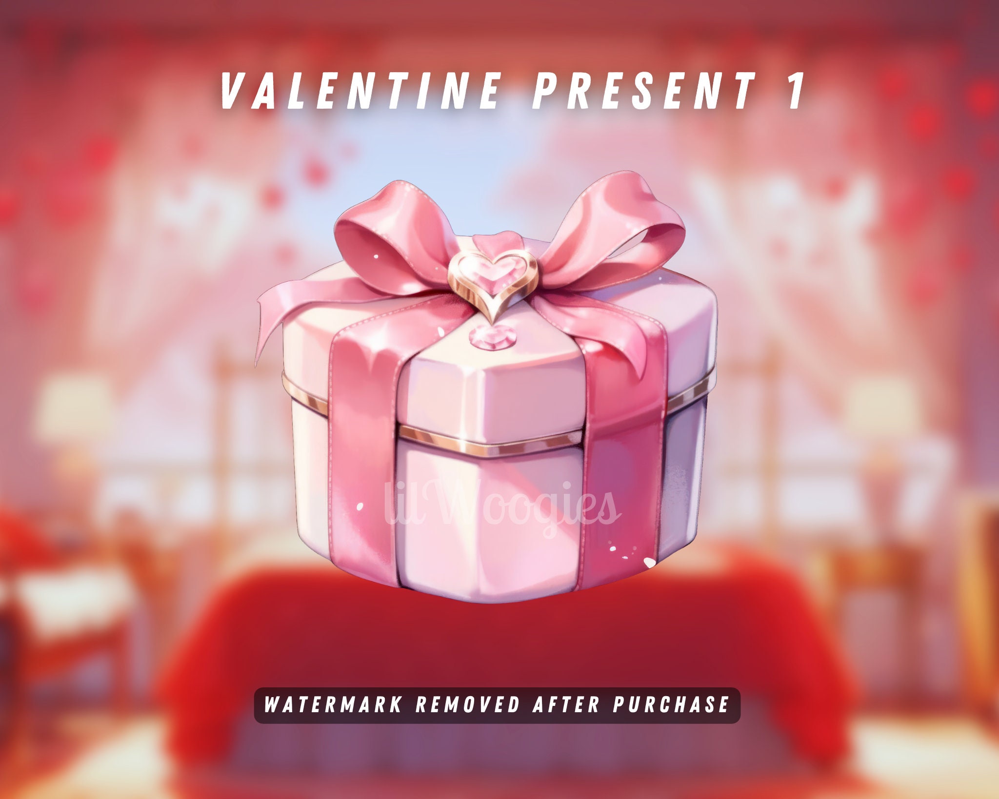 5x Valentine Presents Love-themed Gifts Vtuber Assets Anime Pngtuber ...