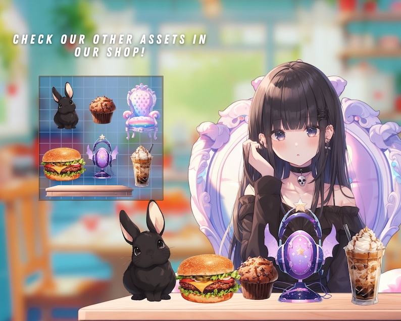 Vtuber Juicy Burgers 5x | Pngtuber | Transparent Props | Cute Fastfood ...