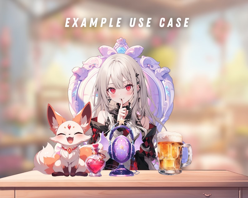 4x Kawaii Kitsune | Best Friends | Vtuber Pets | Cute Fox | Anime ...