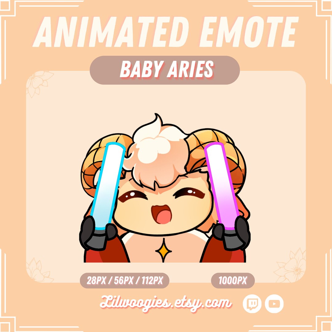 Animated Twitch Emote, Zodiac Aries Sign Emote, Cute Emote, Funny Emote ...