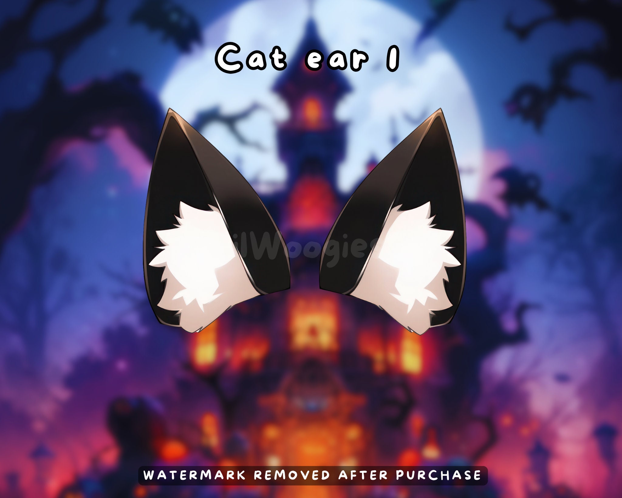 4x Vtuber Cat Ears | Cosplay | Transparent | Cute | Halloween | Kawaii ...