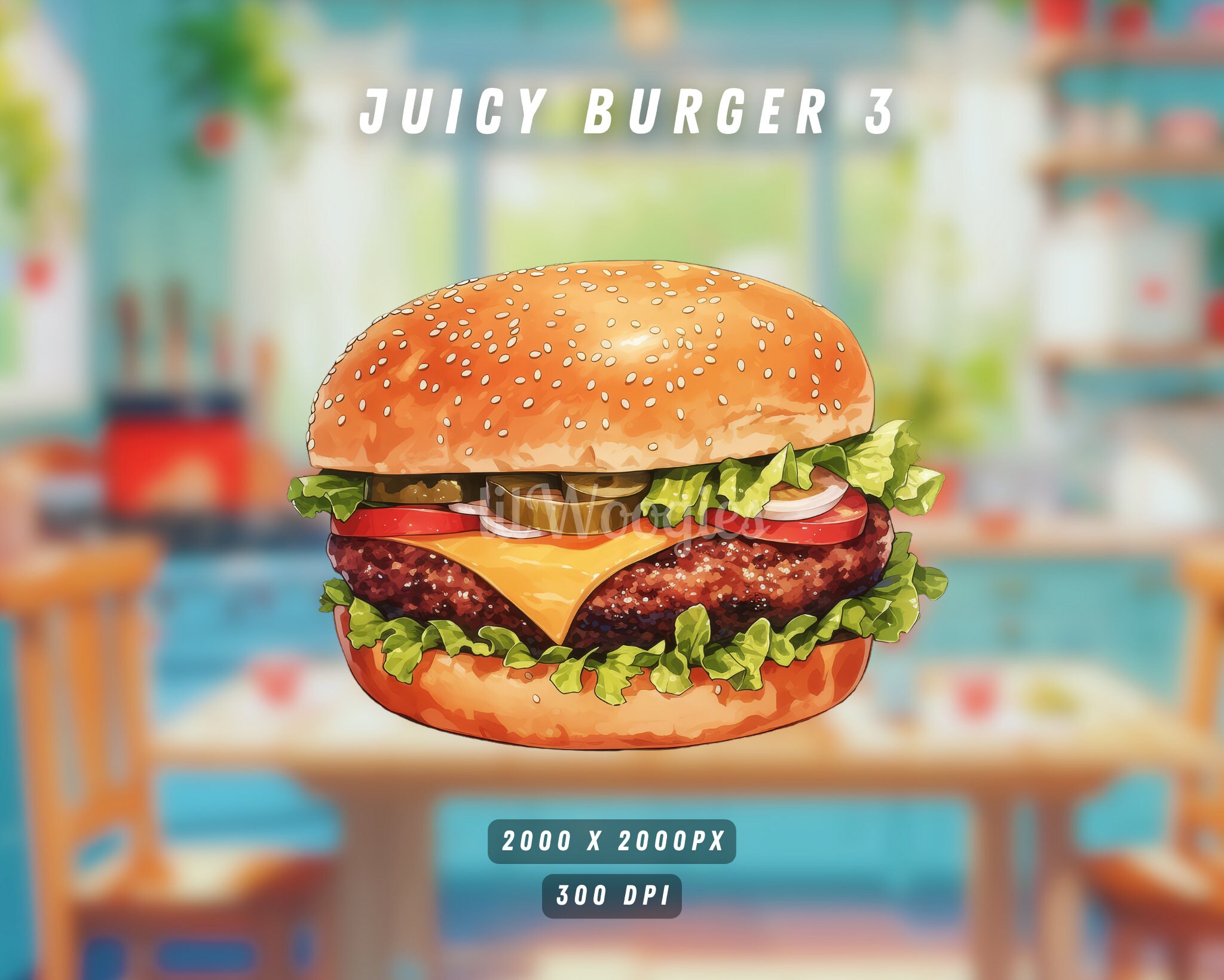 Vtuber Juicy Burgers 5x | Pngtuber | Transparent Props | Cute Fastfood ...